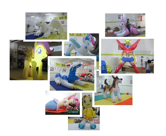 Hot Giant Inflatable Movie Cartoon Lugia for Show PVC Blue Dragon