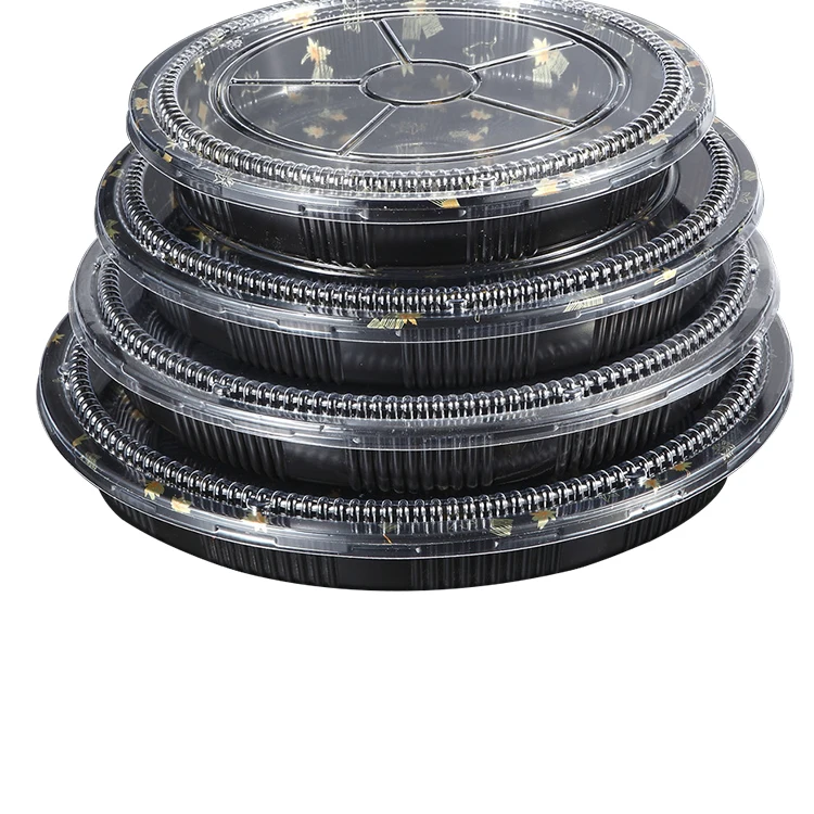 350mm Take Away Food Containers - Large Round Disposable Sushi Box ...