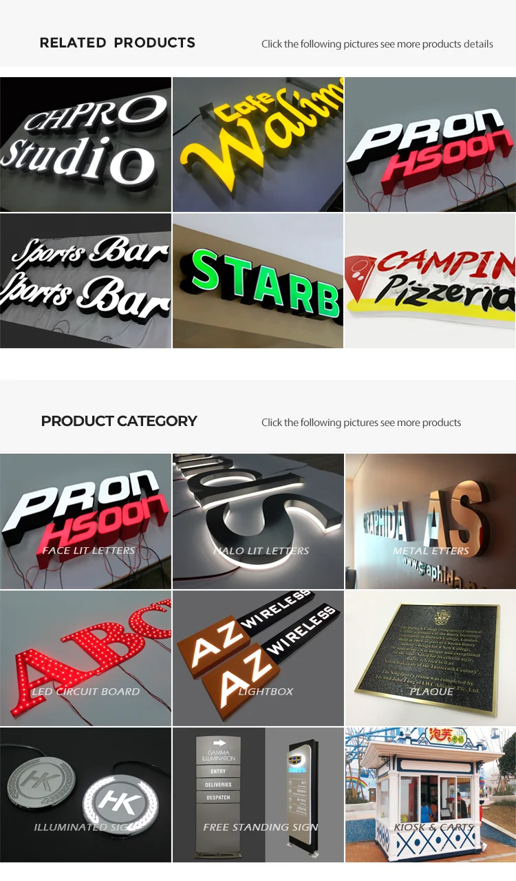 Manufacturer Custom Store Sign Custom Made Large 3D Sign Board Products ...