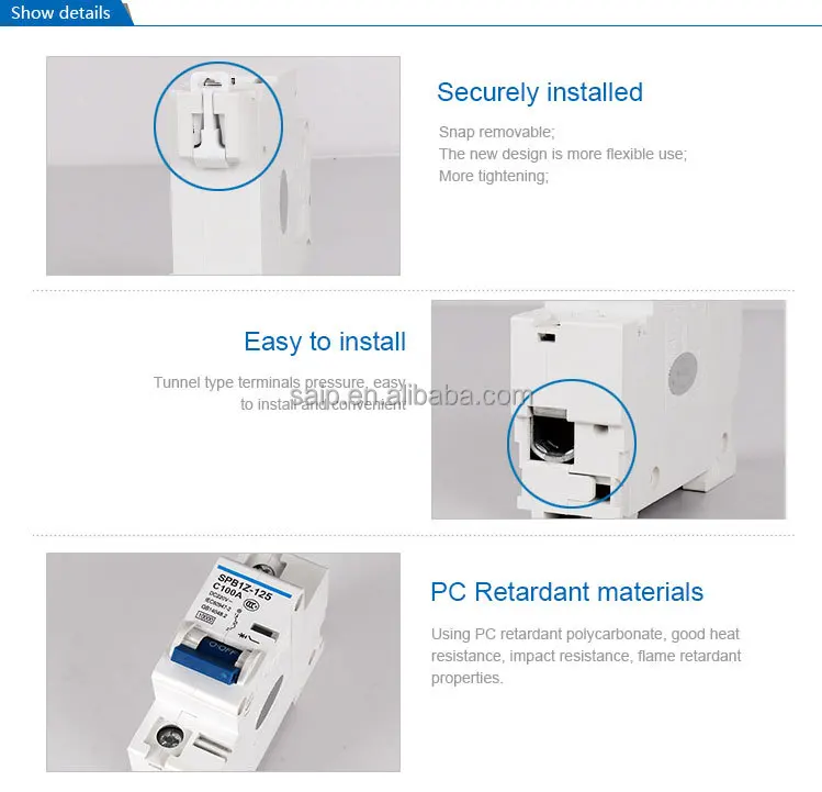 Saip/saipwell (spb1z-125/c100) 125a Fi-schutzschalter/rcd ...