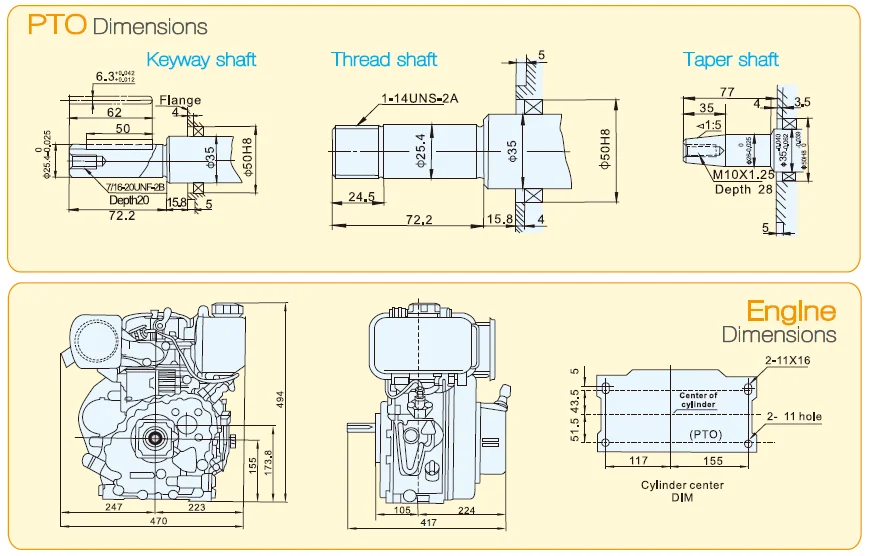 21HP V Twin Cylinder Diesel Engine - Water Cooled Vertical Shaft for ...