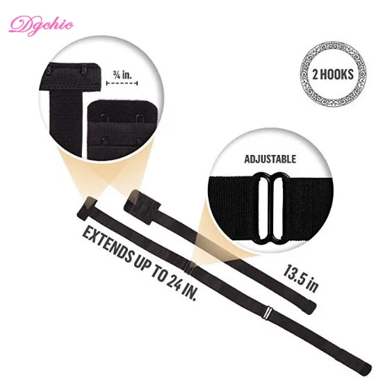 Dgchic Low Back Bra Converter - Adjustable Strap Extender