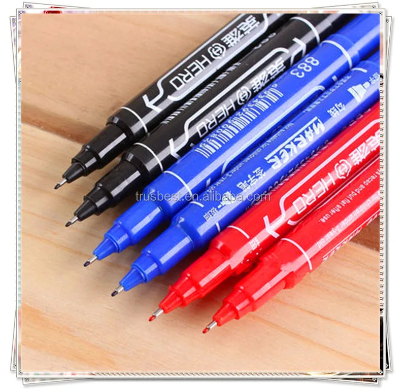 2 In 1 Multifunction Marker Pen Indelible Marker Pen Drawing Pen - Buy ...