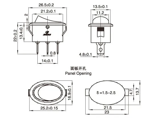 Kcd 10a 250v Ac T125 16a 125(250)v Ac T85 Waterproof Rocker Switch ...