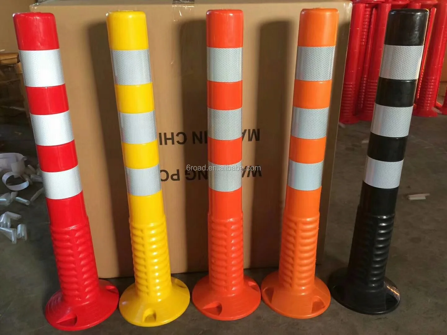Traffic Signs Spring Delineator Elastic Pole T-flex