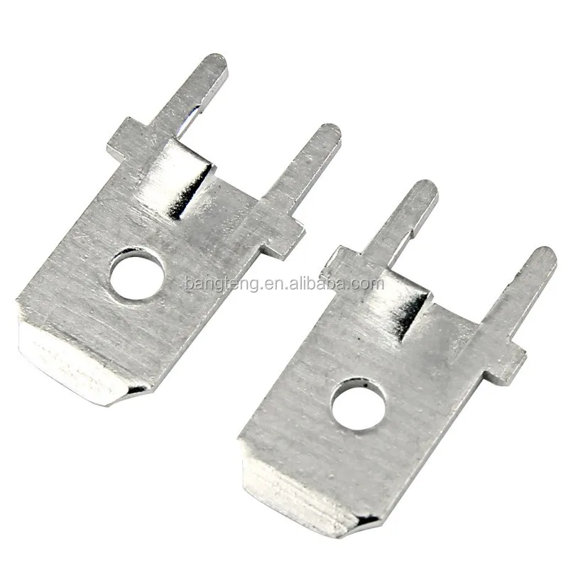 Custom Tin Plated Brass 250 Pcb Tab Terminal Cold Pressing Electric ...