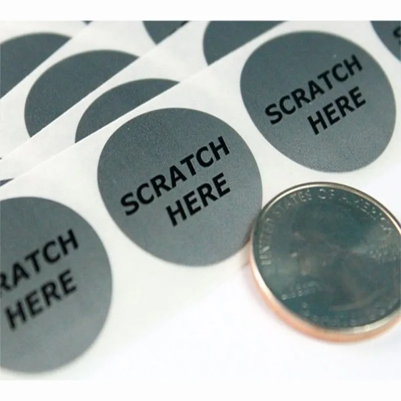 Scratch Off Cards Round Circle Self Peel & Stick Scratch Label - Buy ...