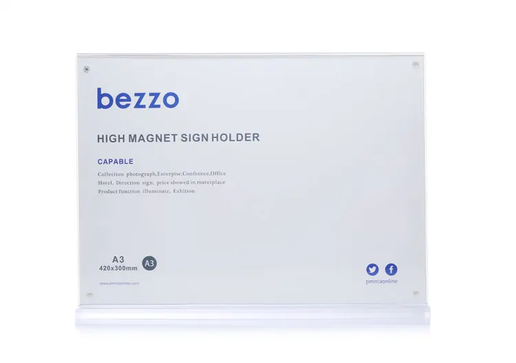 Double-foot Customized Acrylic A3 Paper Holder A3 Paper Holder Menu For ...