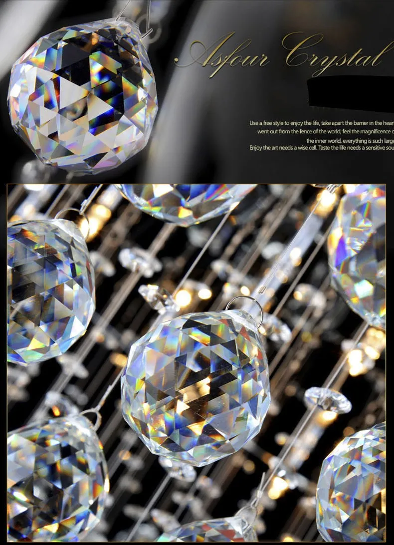 Luxurious Rain Drop Crystal Chandelier for Hallway Decor