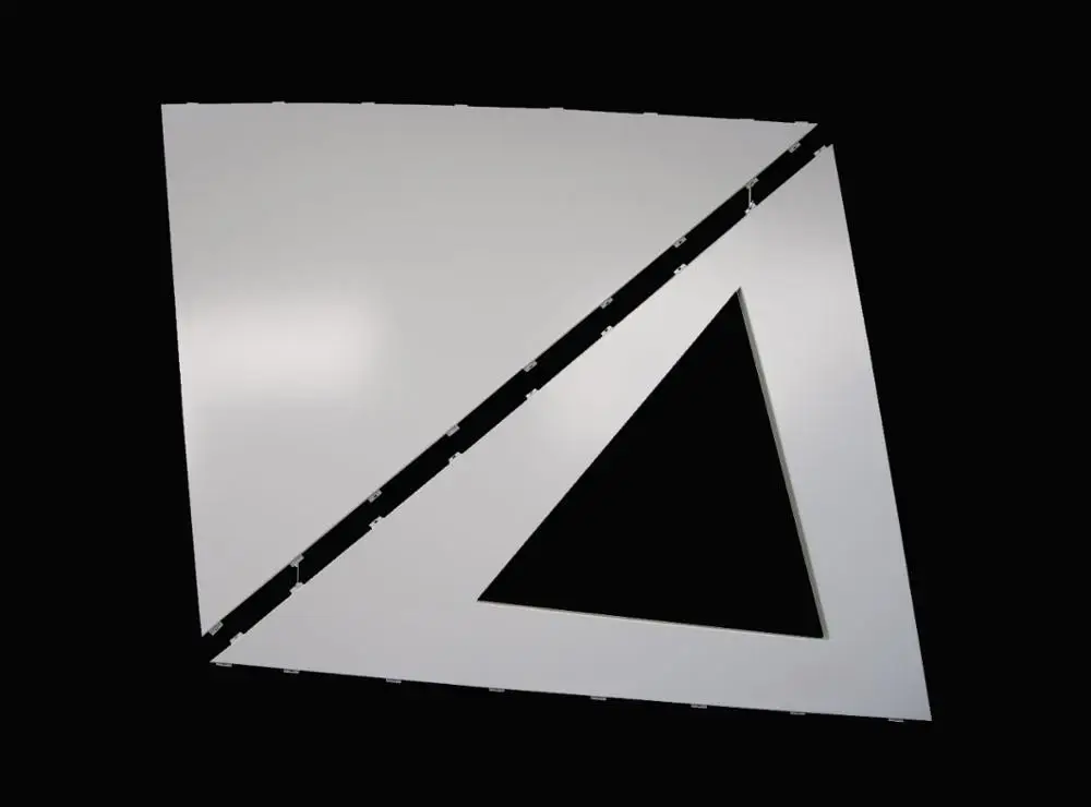 Custom Triangle Shape Solid Aluminum Facade Cladding Panel For Building ...