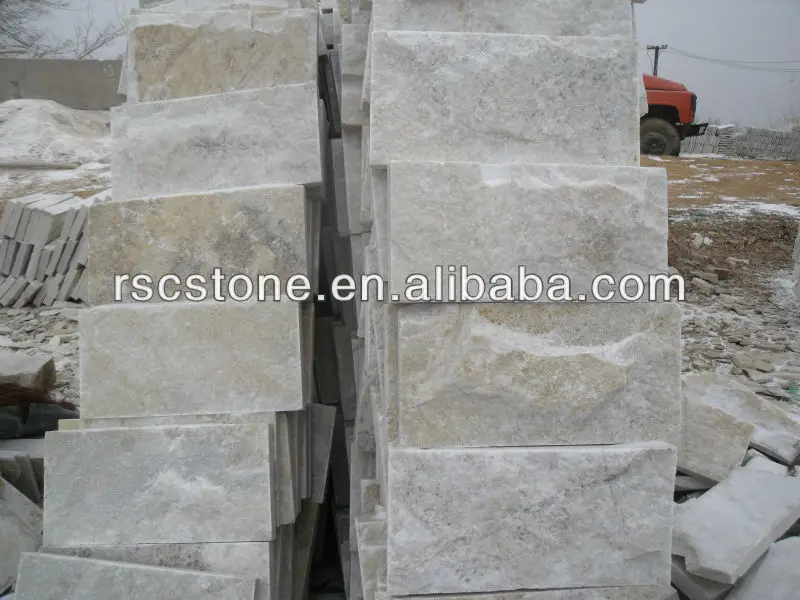 Natural Stone White Quartz Slate,White Quartz Tile,White Quartzite ...