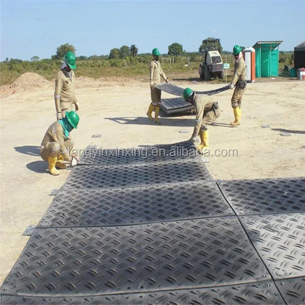Durable Plastic Plastic Road Mats In Mines Muddy Temporary Access Road ...