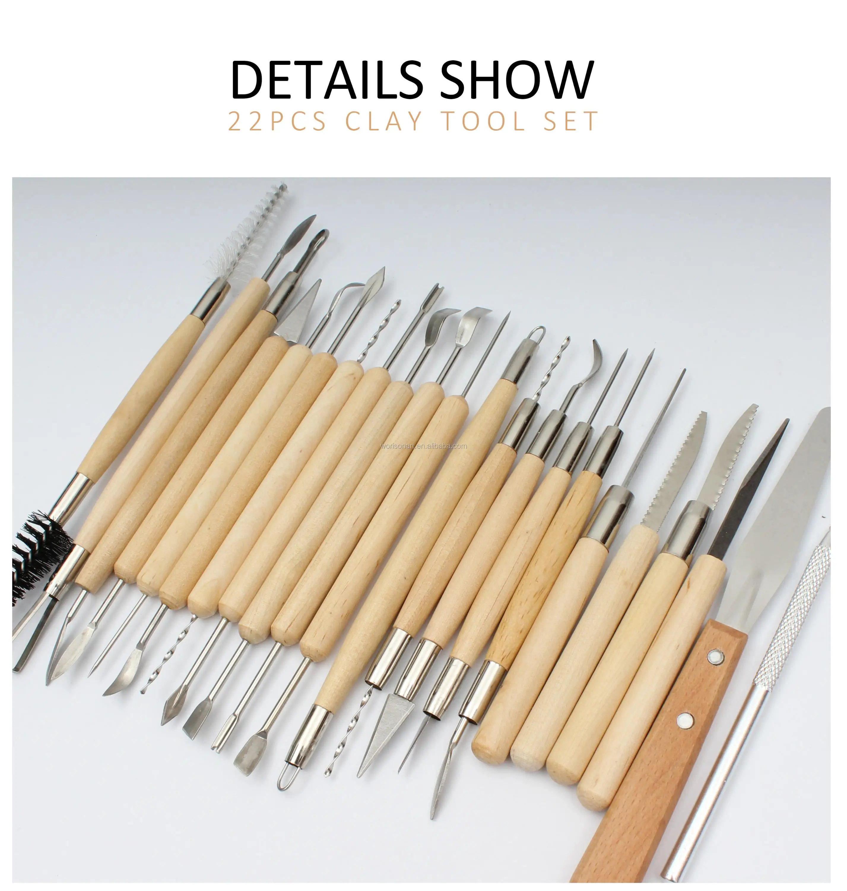 22pcs Clay Sculpting Set Wax Pottery Carving Tool Pottery Ceramics ...