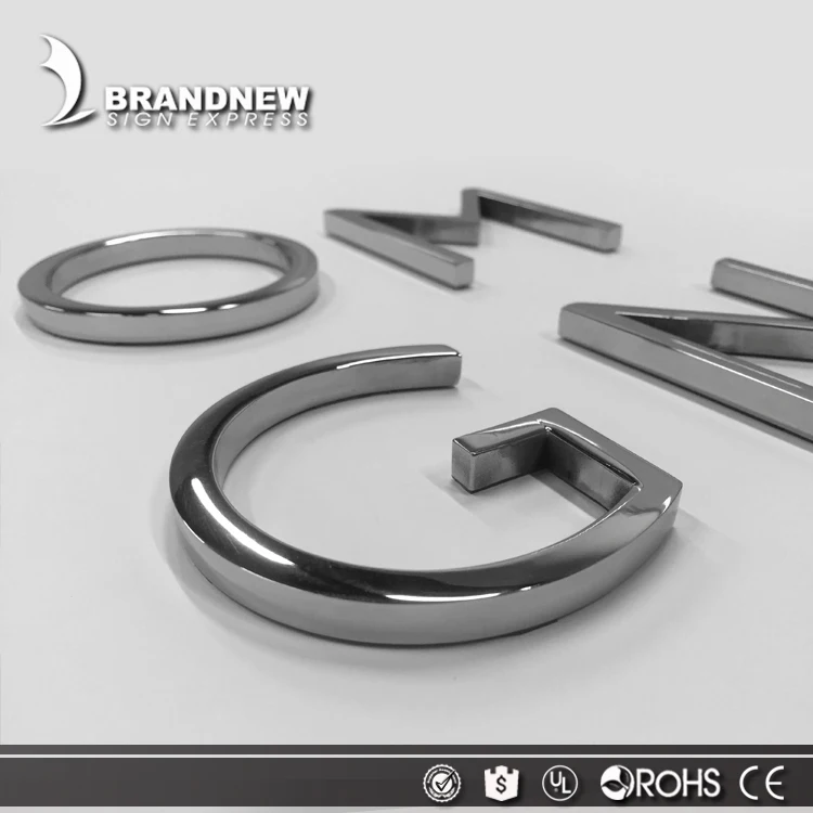 Decorative Solid Carved Metal Alphabet 3d Aluminium Letters And Numbers ...