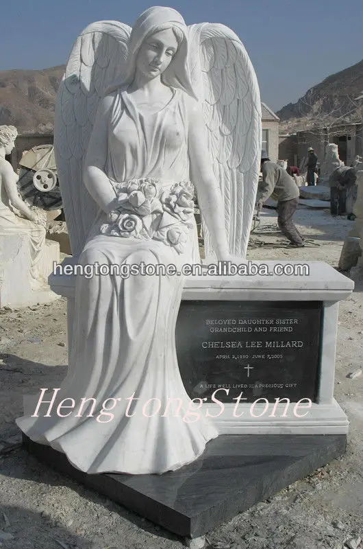 Lápida De Mármol Blanco Con Ángel,Lápida De Mármol - Buy Lápida De ...