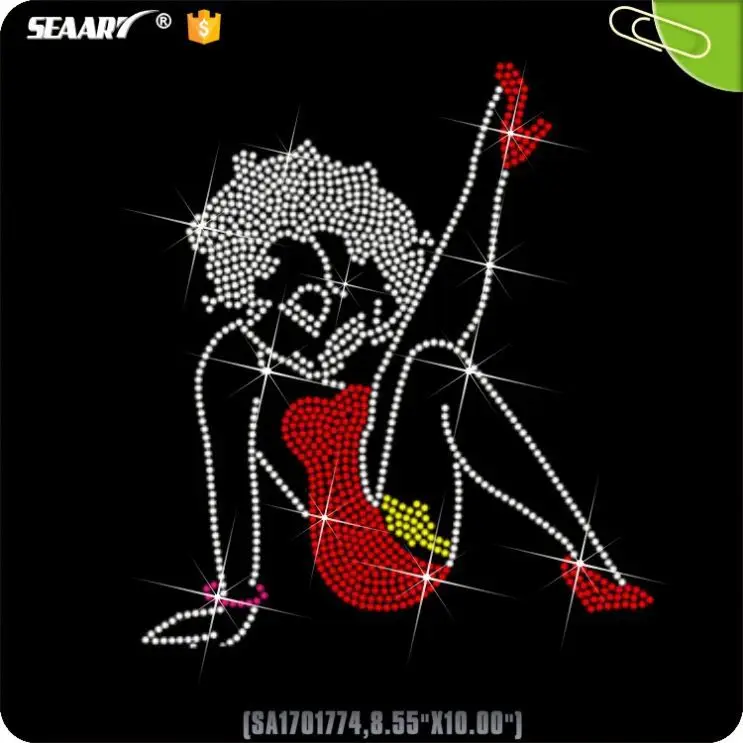 Betty Boop Rhinestone Iron On Transfers For T-shirt - Buy Rhinestone ...