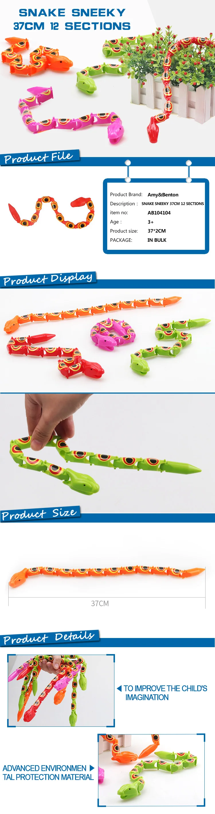 Plastic Novelty Changeable Twist Magic Snake Toy - Buy Magic Snake Toy ...
