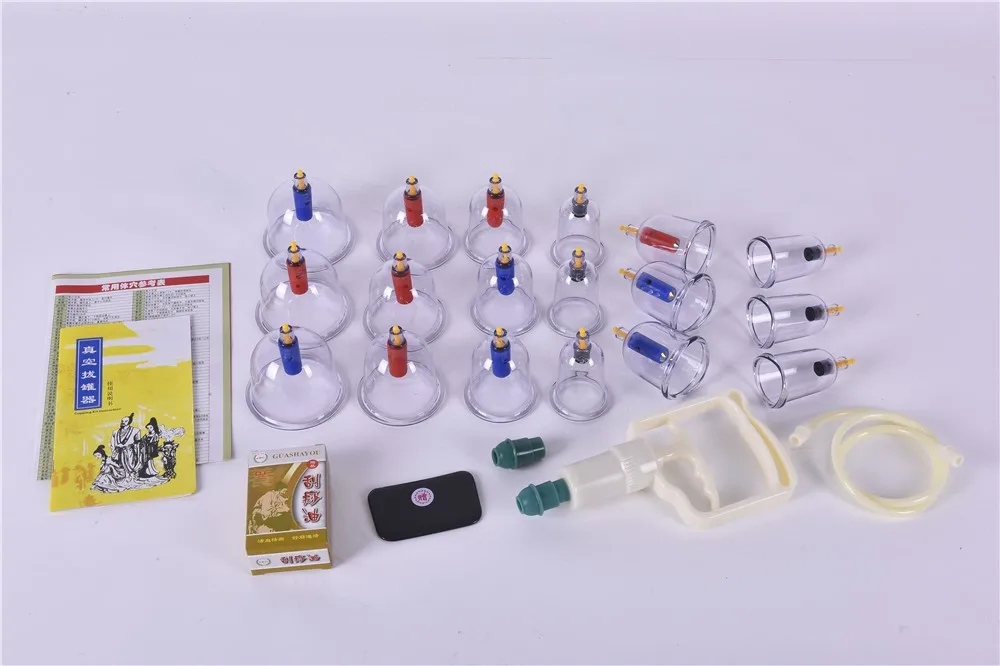 Cupping/hijama Kit 18 Cups With Magnetic Cupping Massage Treatment E18 ...
