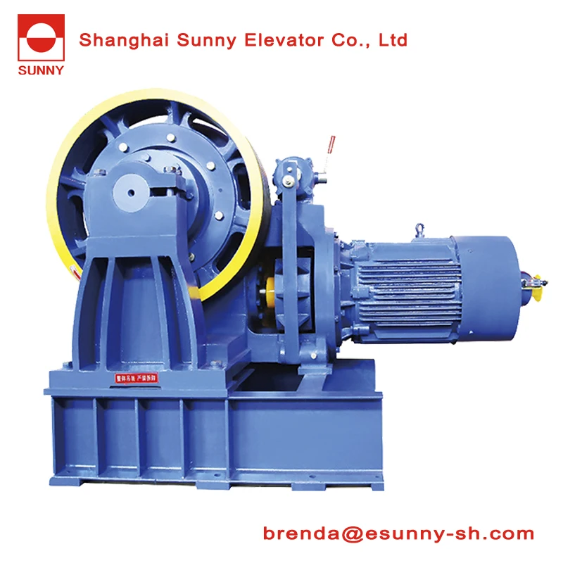 VVVF Roping 1:1 Elevator Traction Machine - Pioneer Elevator Escalator ...