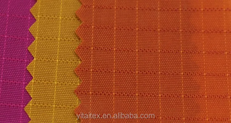 Water Resistant 210D PU Coated Ripstop Nylon Fabric - ODM Available