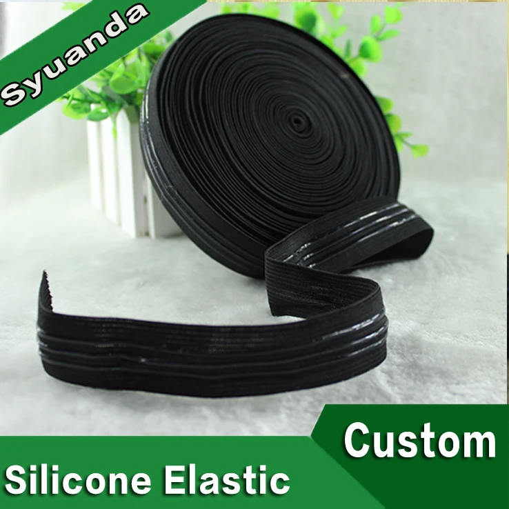 Custom Silicone Gripper Non Slip Elastic Waistband For Compression ...