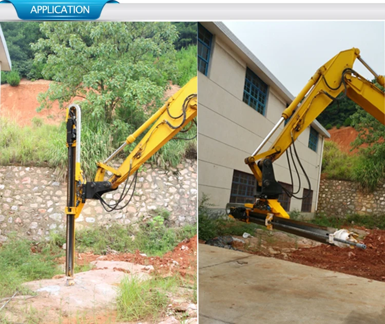 HC20 atchement de taladro de roca hidráulico, taladro de Excavadora ...