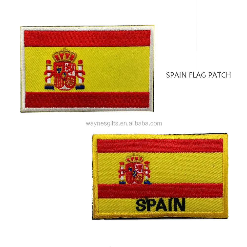 Spain Flag Country Flags Embroidered Patches - Buy Spain Flag Embroidered Patches,Country Flags ...