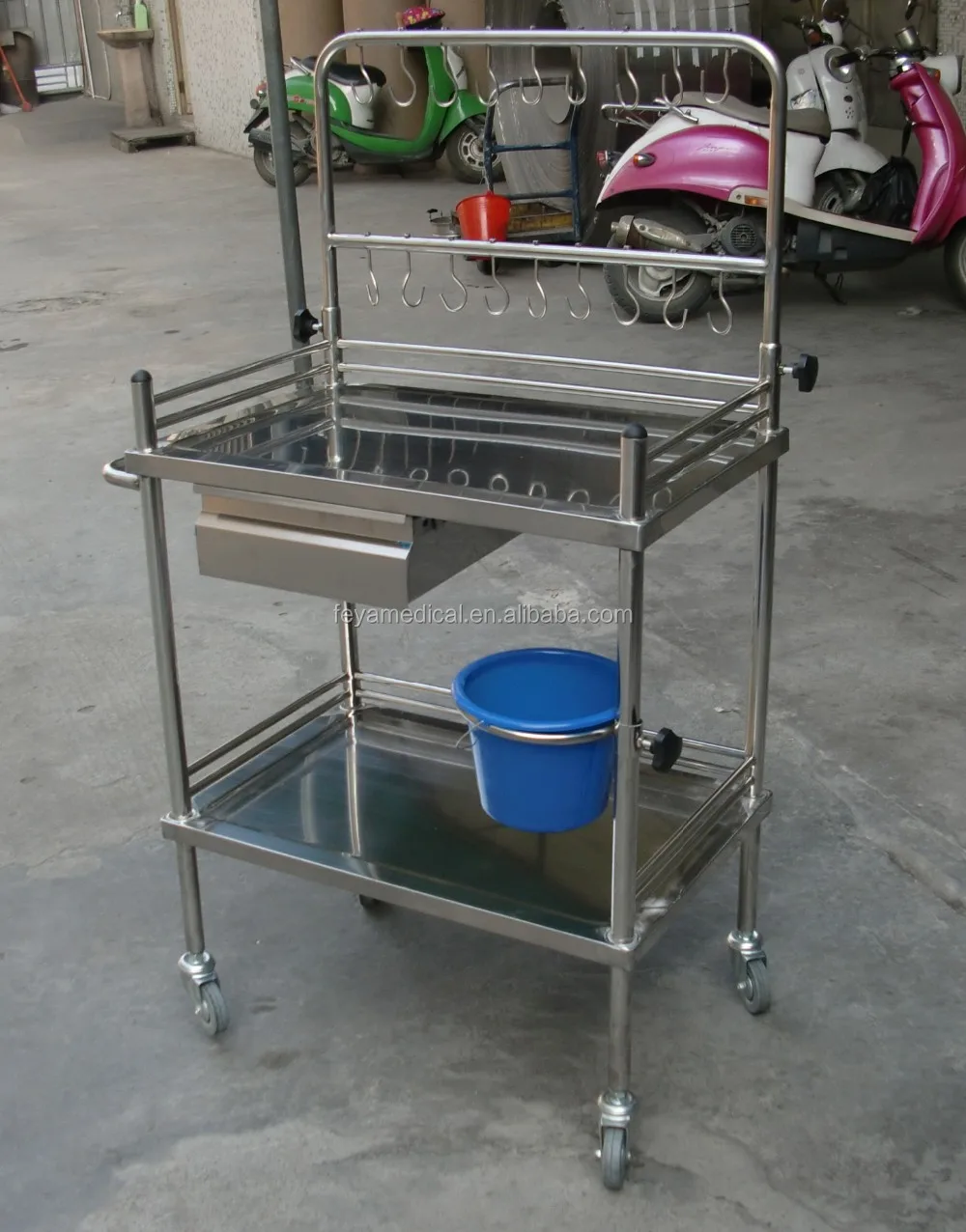 Fy-e003 Good Quality Stainless Steel Transfusion Trolley Hospital ...