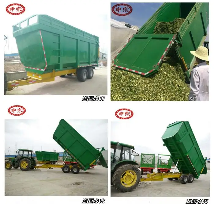 Silage Transport 8 Ton Tandem Farm Tipping Trailer for Sale