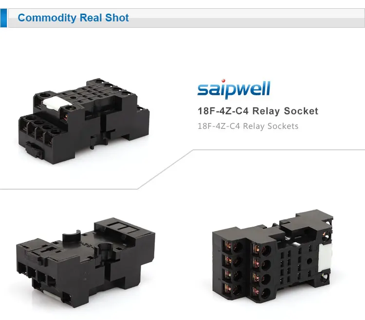 14 Pins Mini Relay Socket 18f-4z-c4 (my4-e) 250v Voltage With Ce ...