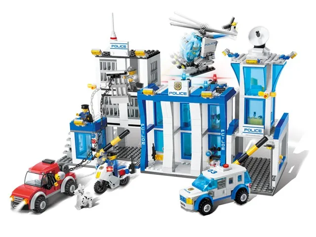 870 PCS ABS Police Station Kids Toy Game - Educational Building Blocks