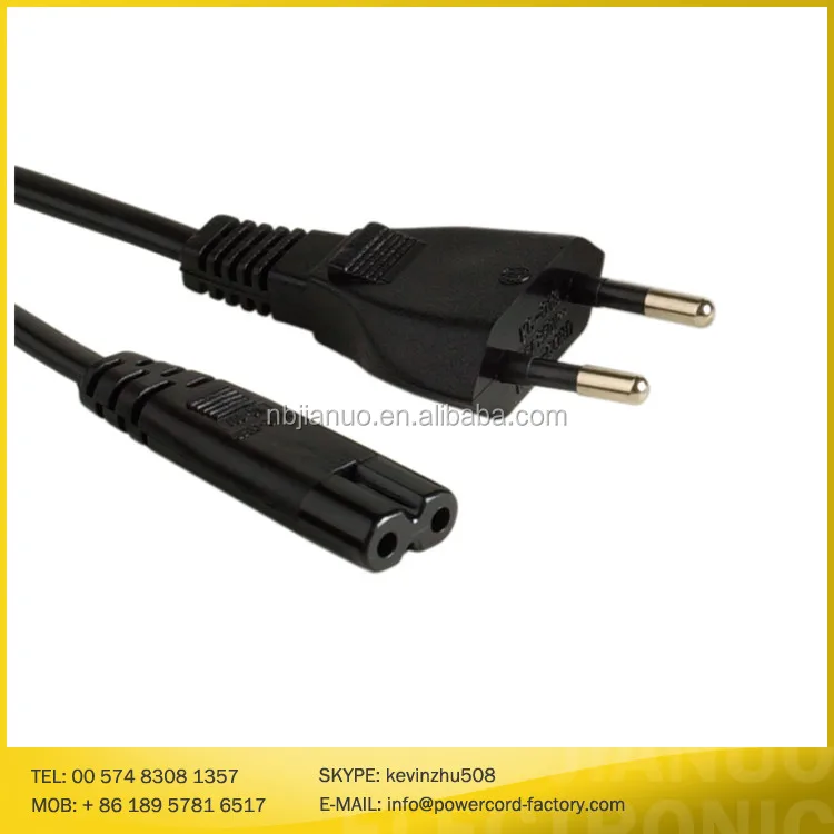 Eu European 2 Prong Ac Power Adapter Cord 2 Pin Power Cord Cable For ...