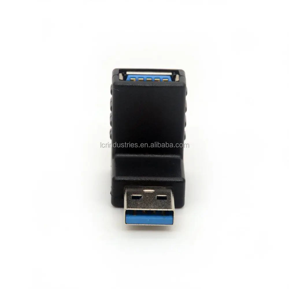 L Shape 90 Degree Usb 3.0 Male to USB 3.0 Female Adapter Connector ...