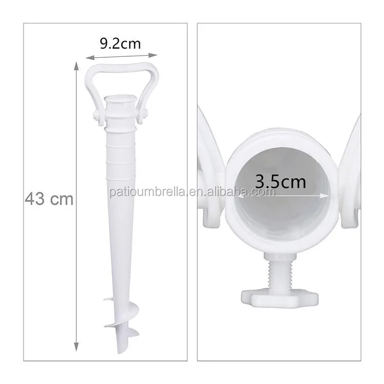 Plastic Screw Base Plastic Sand Anchor For Beach Umbrella - Buy Sand ...