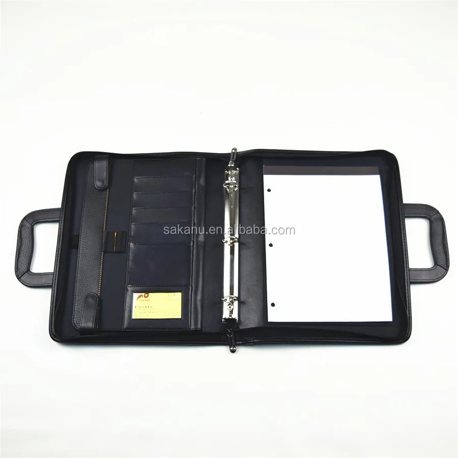 Leather Folder- Briefcase With Retractable Handles - Buy Briefcase With ...
