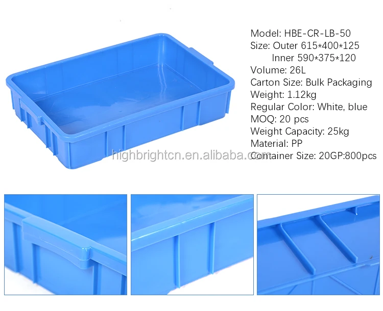 Stackable Cheap Shallow Solid Plastic Multifunctional Shipping Storage ...