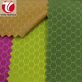 Water Repellent 210d Honeycomb Ripstop Nylon Fabric With Pu Coated ...