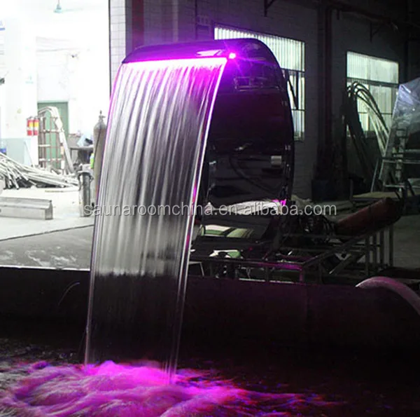 Ornament Artificial Hotel Spa Pool Decoration Led Waterfall Light ...