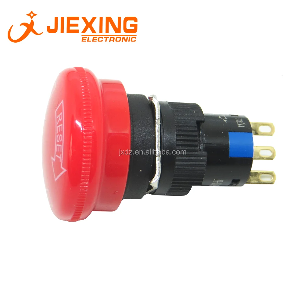 16mm Emergency Stop Push Button Switch JHK16-841R K16-811-N 3pin
