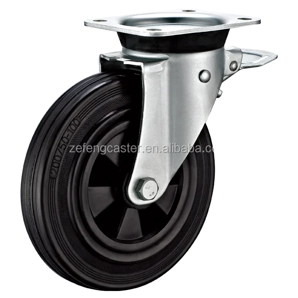 8-inch Trash Bin Caster Wheel(plastic Core Grey Rubber Wheel) With ...