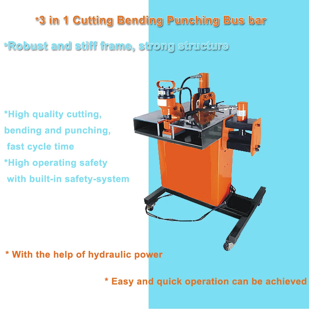 HB-150W Hydraulic Bus Bar Processing Machine - 3 in 1 Tool