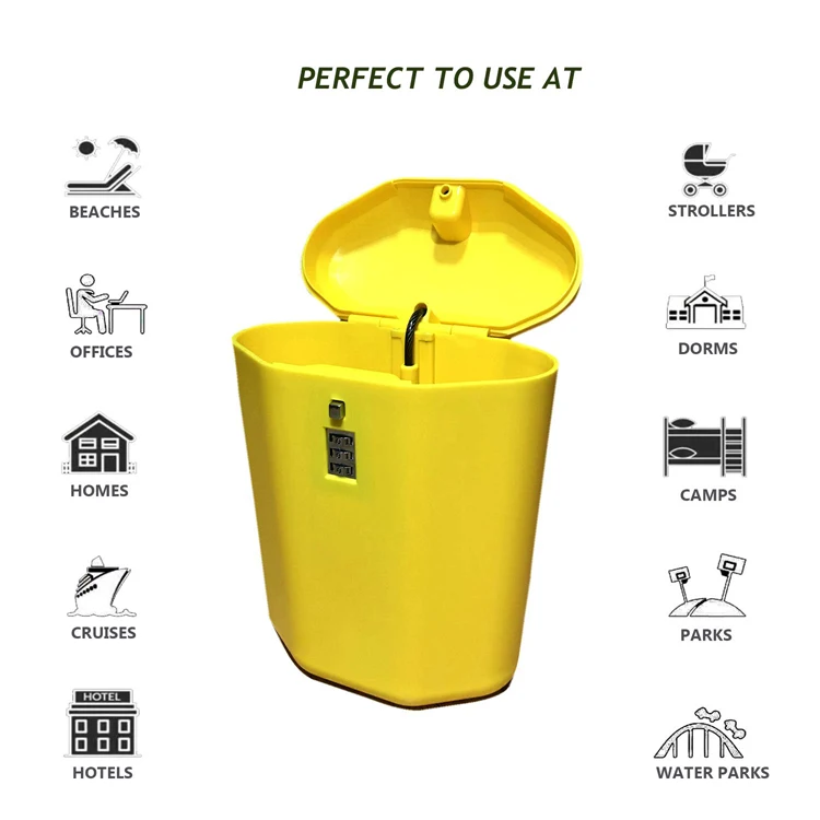 Indoor Outdoor Portable Beach Safe Box With Key And Combination Access ...