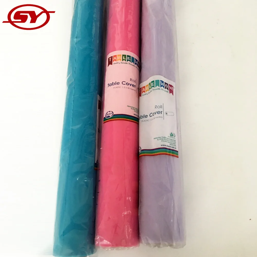 Solid Color Disposable Pe Tablecloth Rolls - Buy Printed Tablecloth ...
