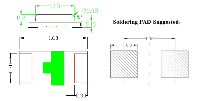 Smd Chips 0603 Package Pure Green Color Smd Led Diode - Buy Diodes ...