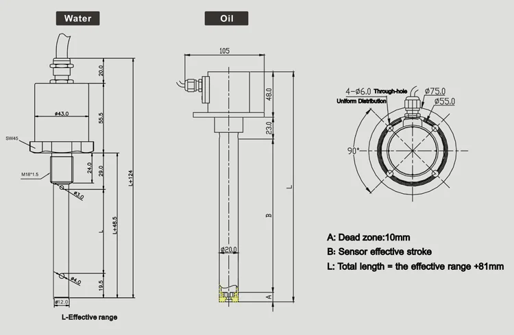 Industrial Capacitive Fuel Level Sensor For Diesel Oil Detecting - Buy ...
