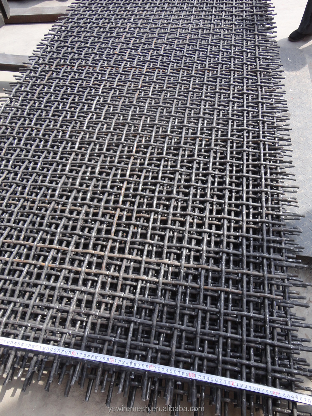 65 Mn Mine Sieving Screen Mesh / Metal Woven Crimped Wire Mesh Screens ...