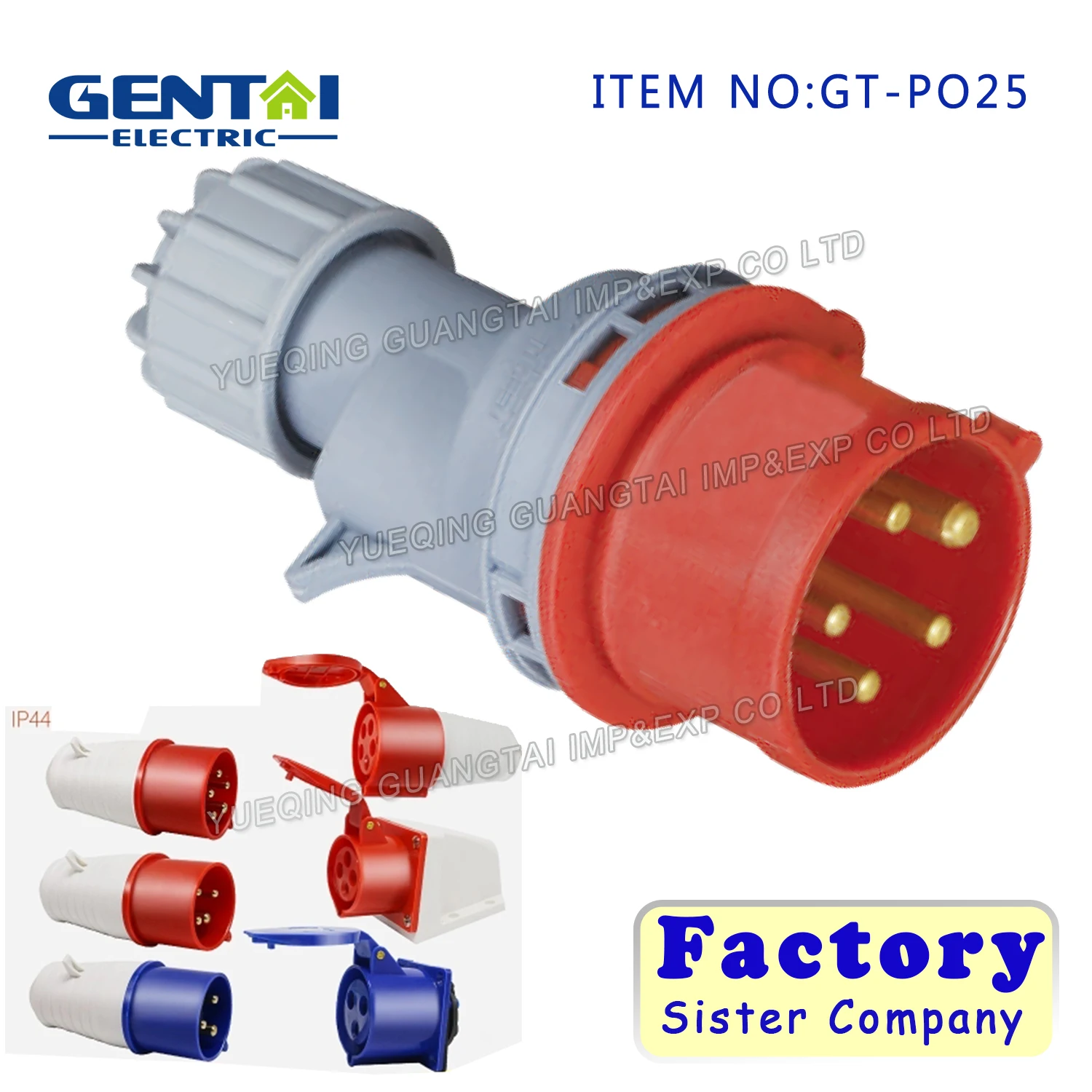 Ip44 5 Core 32a Cee Industrial Plug And Socket - Buy 16a32a Cable ...