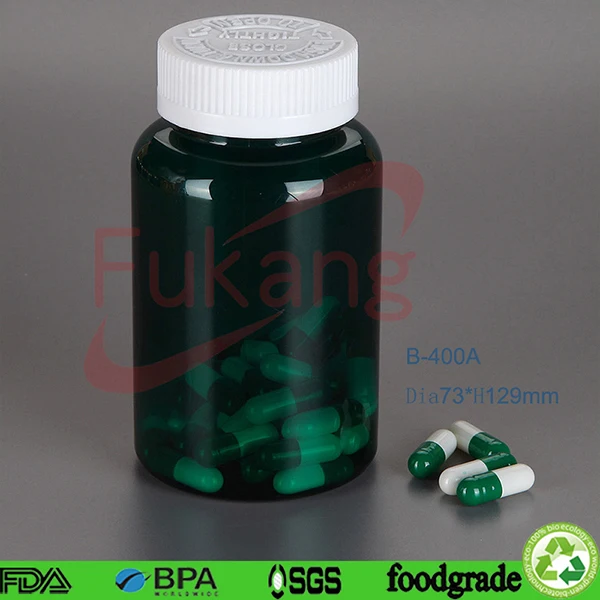 400ml Dark Green Multivitamin Softgel Capsules - Eco-friendly