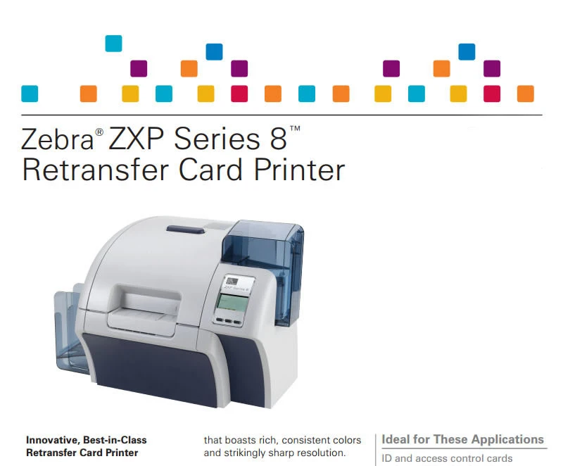 Zebra Zxp Series 8 Retransfer Dual-sided Pvc Id Card Printer、zxp8運転免許証 ...