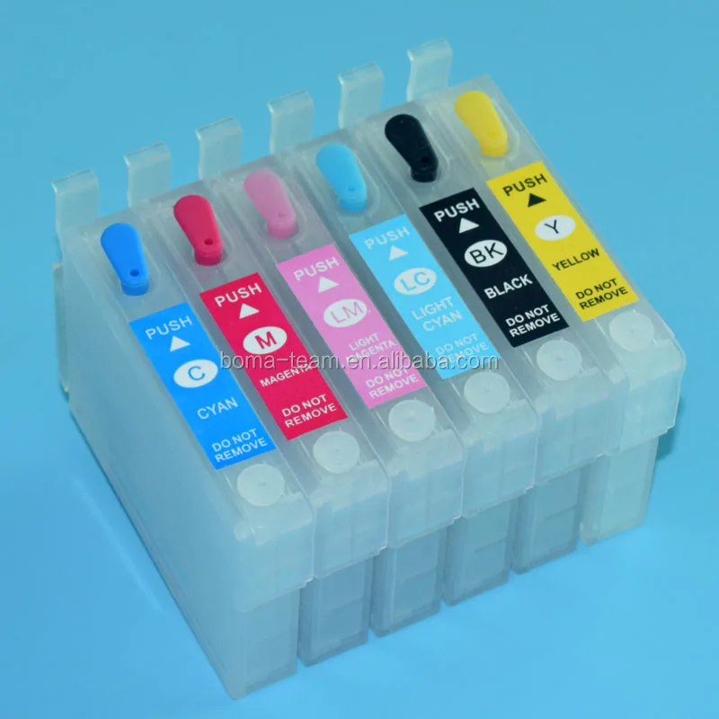 6colors Refillable Ink Cartridge Compatible For Epson Rx580 R380 R260 ...